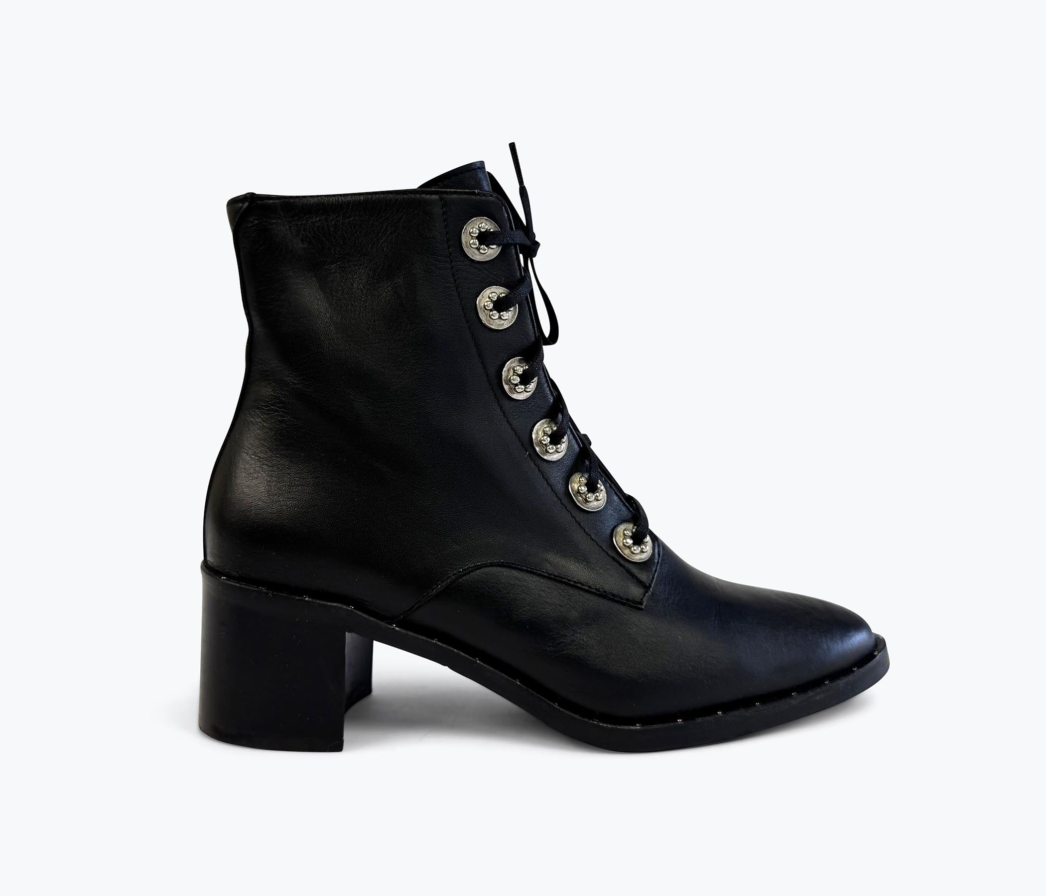 SAMPLE - ACE - Black Calf with Hardware – FREDA SALVADOR
