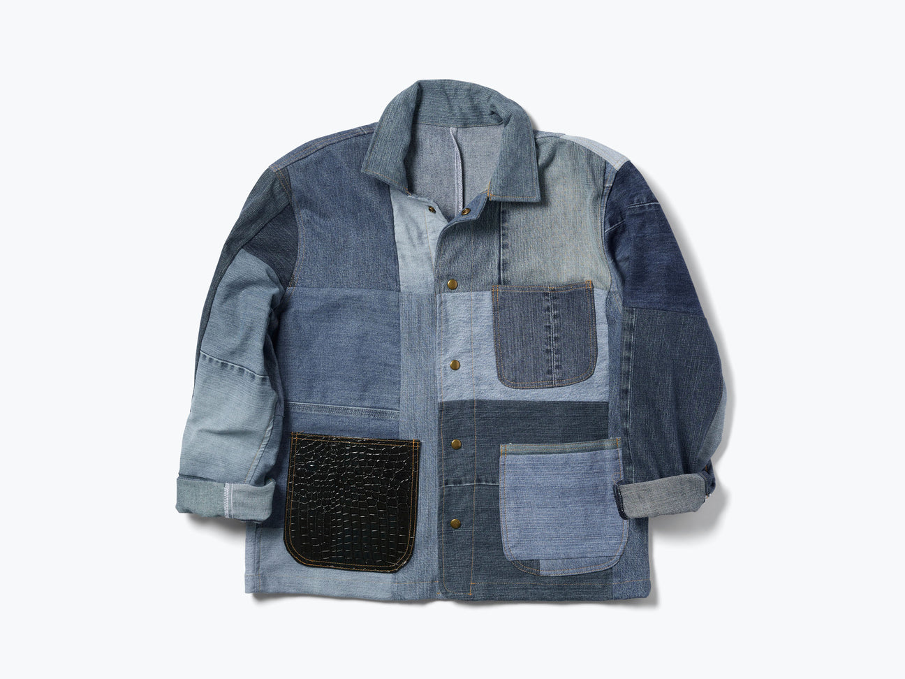 PATCHWORK DENIM CHORE COAT – FREDA SALVADOR